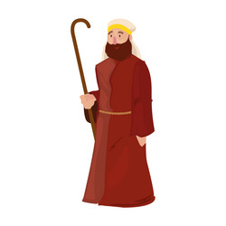 Saint joseph silhouette Royalty Free Vector Image