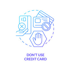 Do not use credit card concept icon Royalty Free Vector