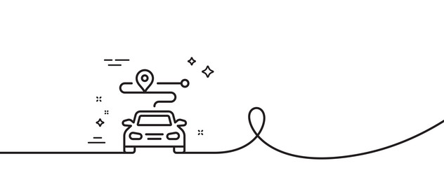 Journey line icon road path sign continuous Vector Image