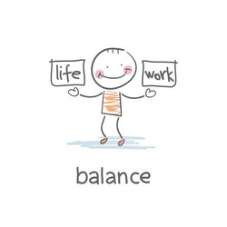 Hand drawn doodle work and life balance icon Vector Image