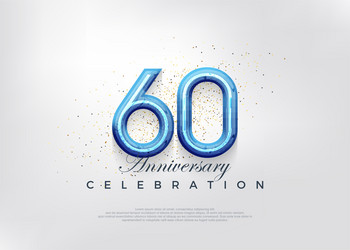 Premium design for the 60th anniversary Royalty Free Vector