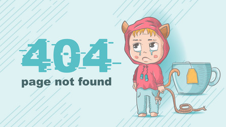 A funny little man chibi holds broom and stands Vector Image