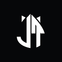 Jt logo monogram with diamond shape design Vector Image