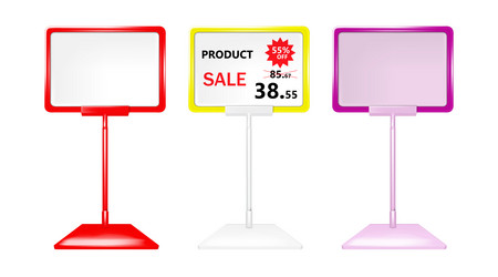 Blank pop display stand isolated on white Vector Image