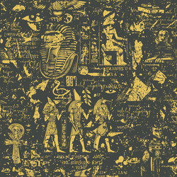 Seamless background on ancient egypt theme Vector Image