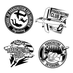 Skydiving Canopy Silhouettes Vector Images (over 130)