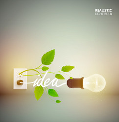 Yellow light bulb idea abstract background poster Vector Image