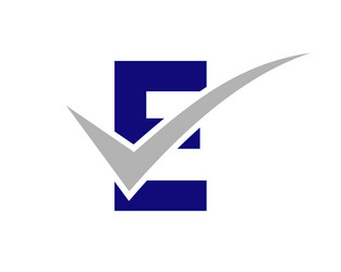 Checkmark logo on letter w template Royalty Free Vector