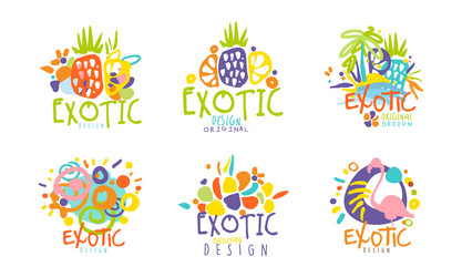 Exotic logo original design collection with bright