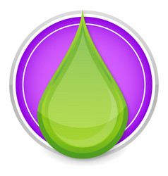 Energy nature drop sign eco green color Royalty Free Vector