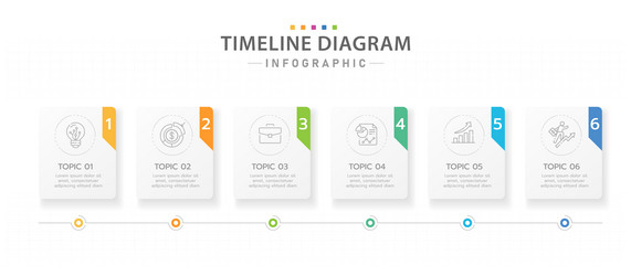 Timeline infographic with infochart modern Vector Image