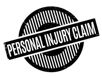 Personal injury claim rubber stamp Royalty Free Vector Image