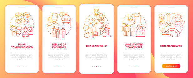 Signs of toxic workplace loop infographic template