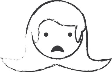 Sketch female mom sad Royalty Free Vector Image