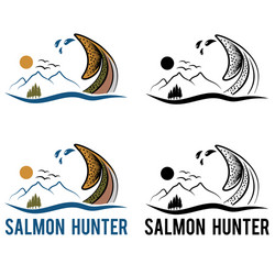 Native salmon Royalty Free Vector Image - VectorStock