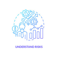 Understand risks concept icon Royalty Free Vector Image