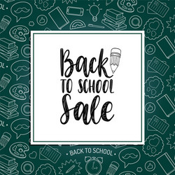 Vintage back to school hand lettering Royalty Free Vector