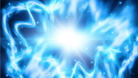 Blue explosion background with rays Royalty Free Vector