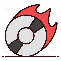 Burning disc Royalty Free Vector Image - VectorStock