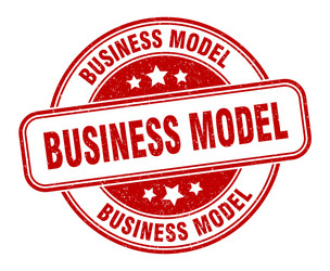 Business model stamp label round Royalty Free Vector Image