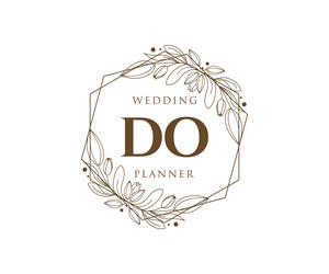 Do initials letter wedding monogram logos Vector Image