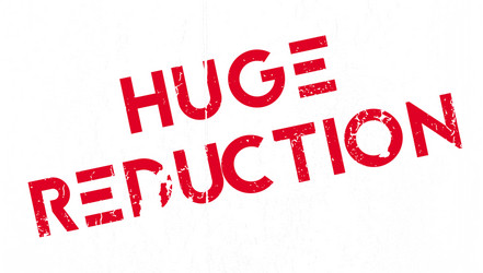 Huge reduction rubber stamp Royalty Free Vector Image