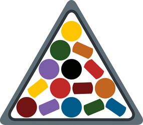 Pool billiard balls rack commonly used starting Vector Image