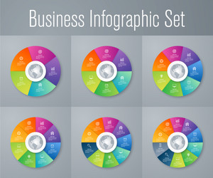 Colorful ring for cyclic process infographics Vector Image