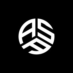 Asa letter logo design on white background Vector Image