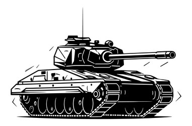 Battle tank Royalty Free Vector Image - VectorStock