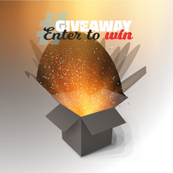 White box giveaway competition template Royalty Free Vector