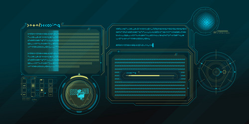 Interface ui design graphic hud Royalty Free Vector Image