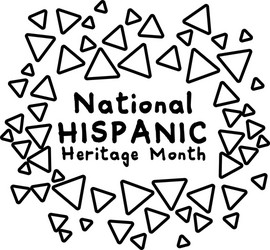 National hispanic heritage lettering with confetti
