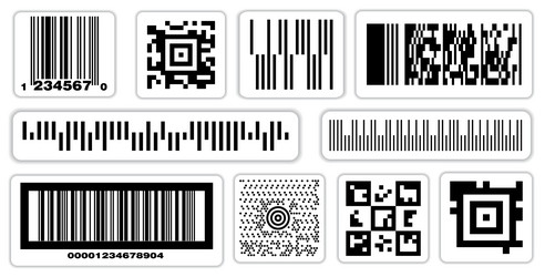 Set of various barcode label or scan bars Vector Image