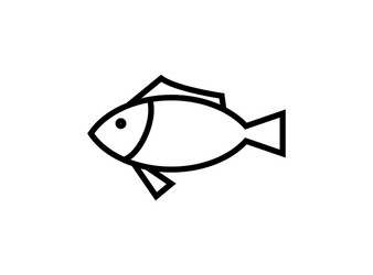 Simple icon fish Royalty Free Vector Image - VectorStock