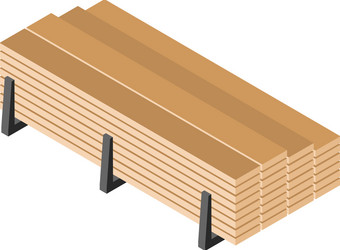 Isometric wooden planks Royalty Free Vector Image