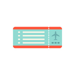 Green plane ticket icon travel tourism Royalty Free Vector