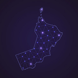 Oman map Royalty Free Vector Image - VectorStock