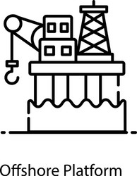 Offshore oil Royalty Free Vector Image - VectorStock