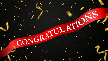 Congratulations abstract design template Vector Image