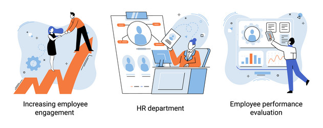Hr human resources department work manager Vector Image