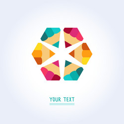 Hexagon logo Royalty Free Vector Image - VectorStock