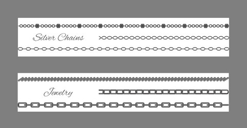 Horizontal chains collection Royalty Free Vector Image