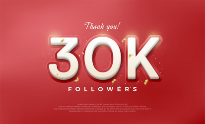 Thank you to followers reaching 30k Royalty Free Vector