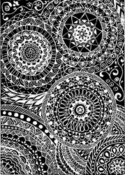 Black and white coloring floral tattoo artwork Vector Image