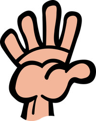 Cartoon hand high five Royalty Free Vector Image