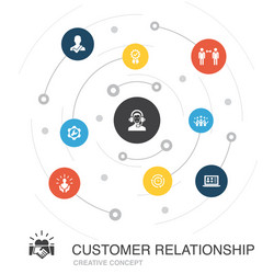 Customer relationship management system Royalty Free Vector
