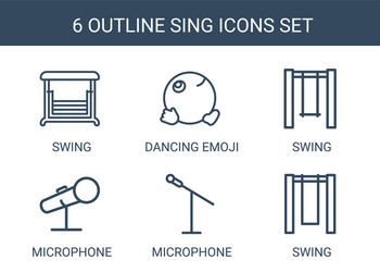 Sing icons Royalty Free Vector Image - VectorStock