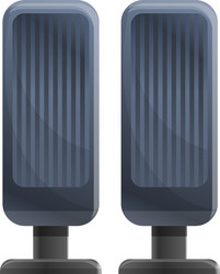 Car audio system icon cartoon style Royalty Free Vector
