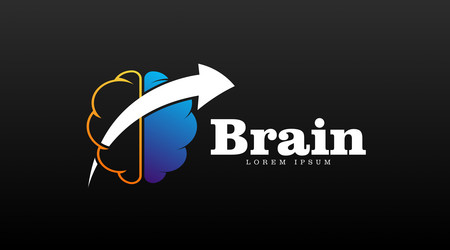 Brain logo for science purpose Royalty Free Vector Image